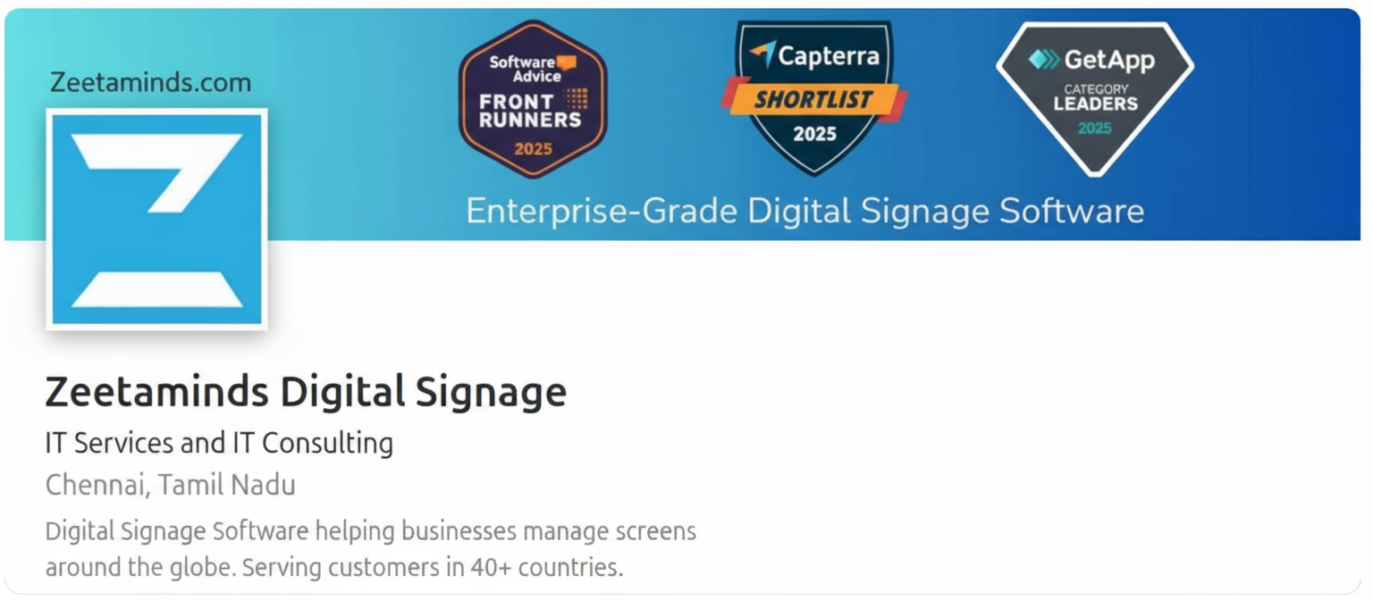 Zeetaminds | Digital Signage Software